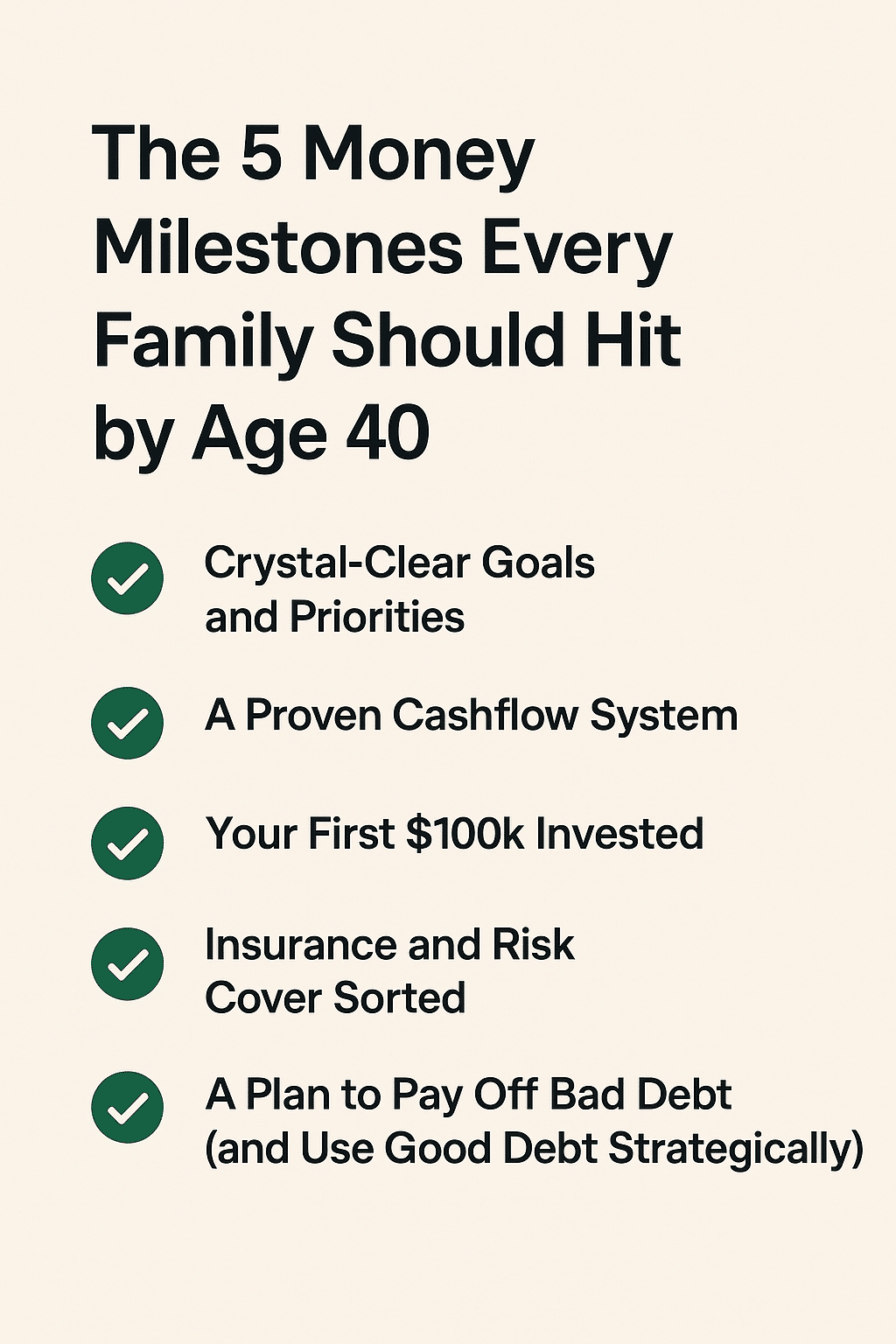 The 5 Important Money Milestones Every Family Should Hit by Age 40